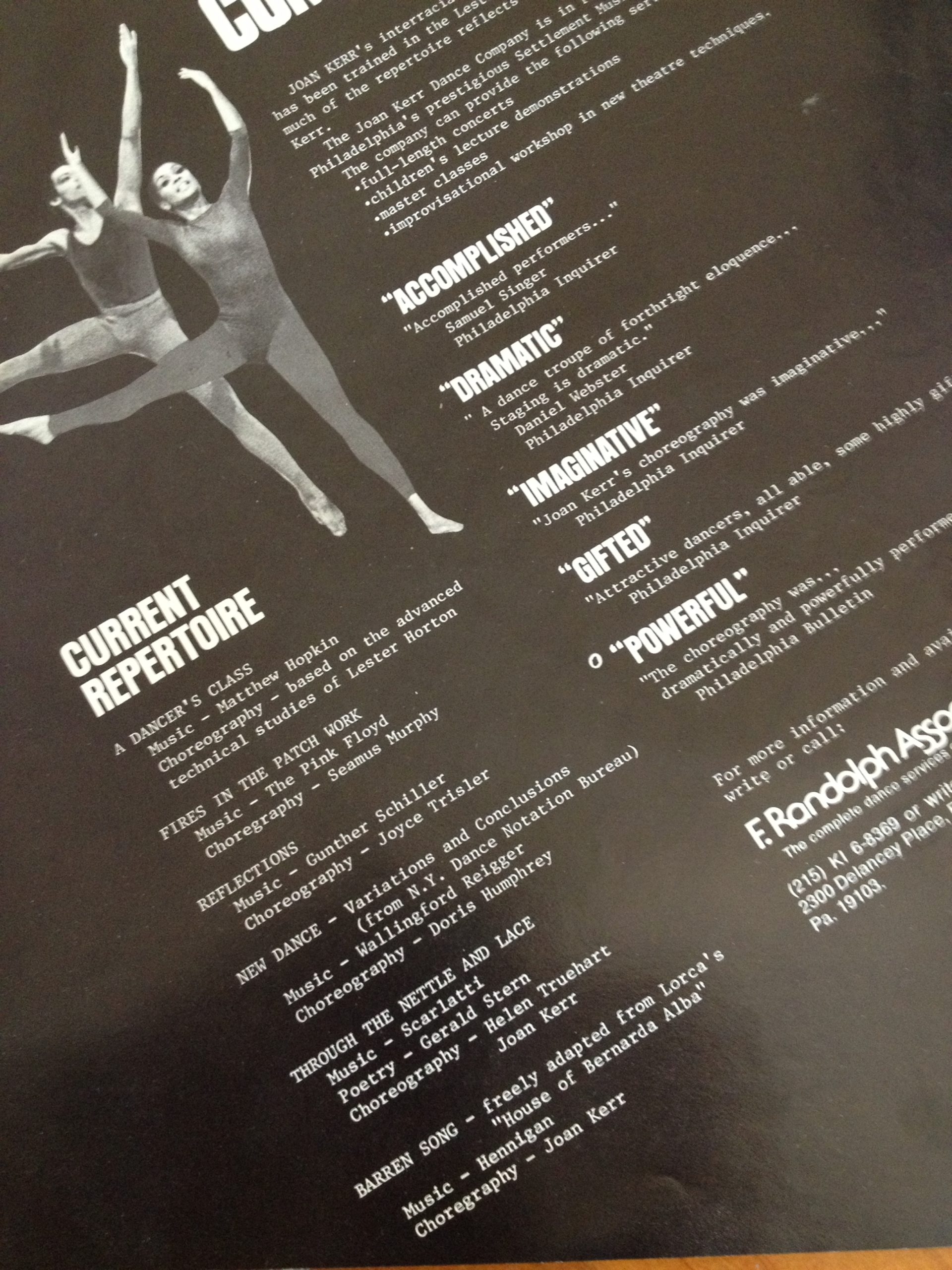 First Horton Based Companies 1960-80’s – Philadelphia Dance Projects